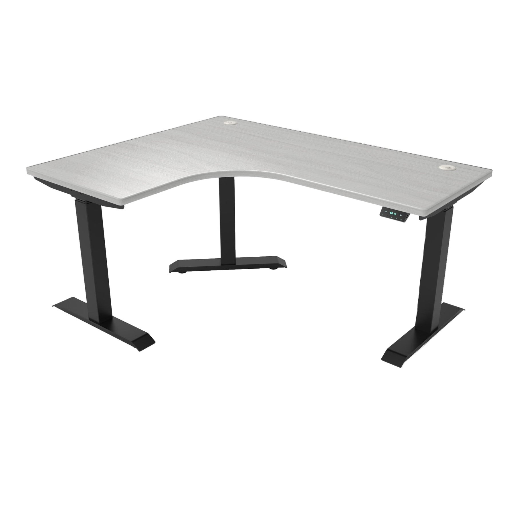 ERGOWORKS EW-0336S3 L-Shaped Electric Height Adjustable Desk - Dim ...
