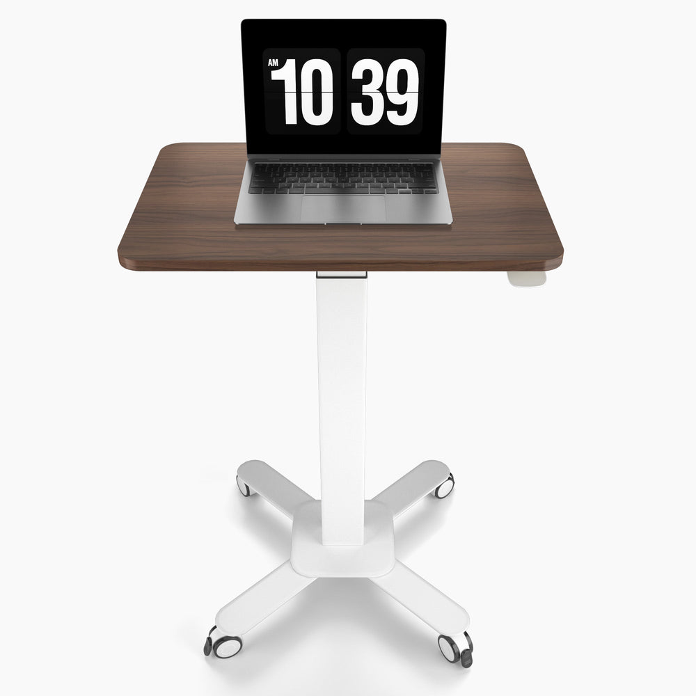 ERGOWORKS EW-0338 Mobile Single Pole Pneumatic Height Adjustable Desk